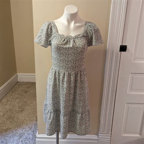 Monteau Dresses Monteau Los Angeles Pale Blue Square Neck Midi