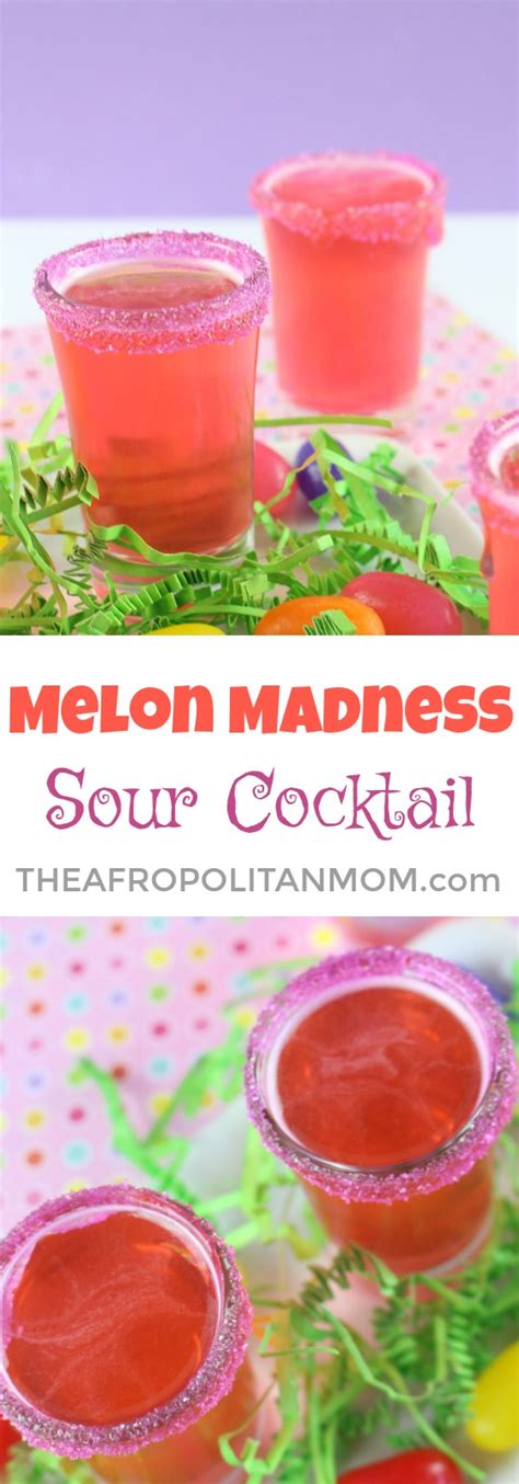 Melon Madness Sour Cocktail Afropolitan Mom