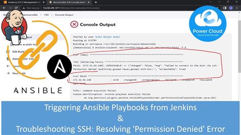 triggering ansible playbooks from jenkins troubleshooting ssh