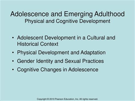Ppt Adolescence And Emerging Adulthood Physical And Cognitive