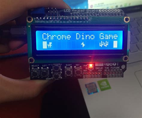 the chrom dino game on lcd shield instructables