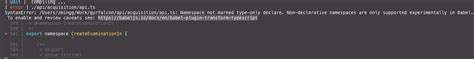 namespaces not supported in next babel for preset typescript 7 3 3