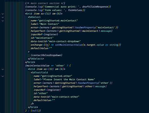 reactjs how do i test the values of a select statement in react