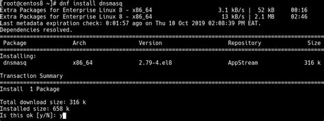 how to setup a dns dhcp server using dnsmasq on centos rhel 8 7
