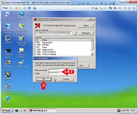 hiren s boot cd mini windows xp ntpwedit reset xp vista 7 user