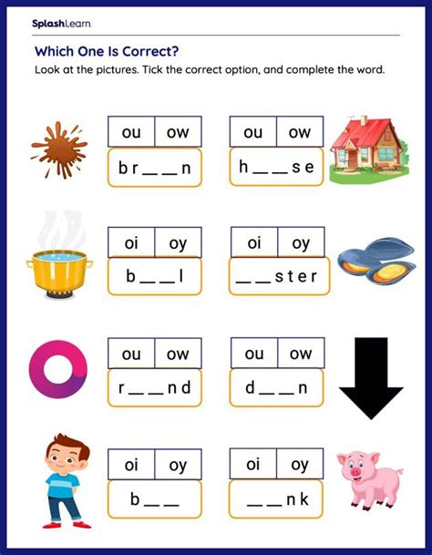 Diphthongs Worksheets For 2nd Graders Online Splashlearn