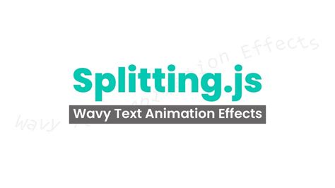 wavy text animation effects splitting js youtube
