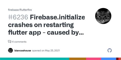 itializeapp crashes on restarting flutter app caused by