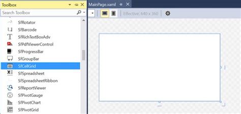 getting started with uwp cellgrid control syncfusion