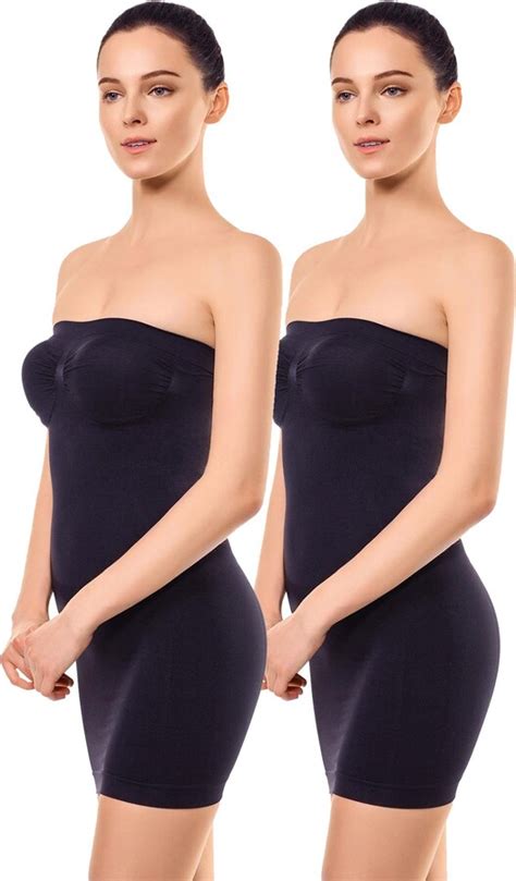 Md Womens Strapless Shaperwear Full Body Slip Seamless Targeted Firm