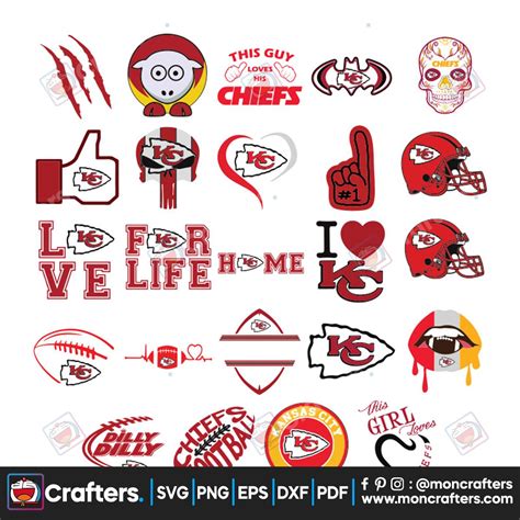 Kansas City Chiefs Nfl Football Logo Bundle Svg Kansas City Chiefs