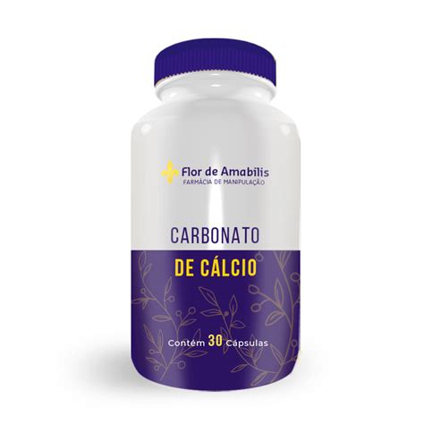 Carbonato De Cálcio 500mg 30 Cápsulas Farmácia De Manipulação Flor