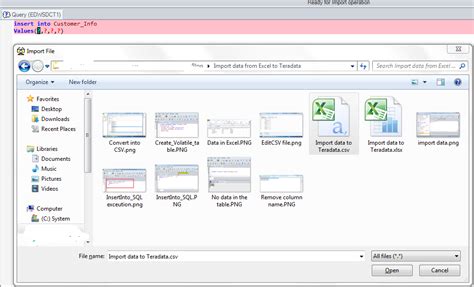 it s all about data insert data from excel to terdata