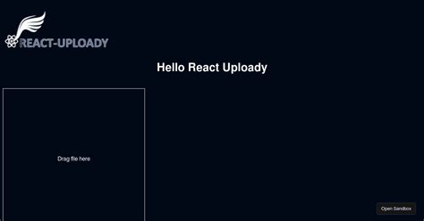 react uploady dnd with preview forked codesandbox