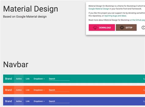 material design for bootstrap
