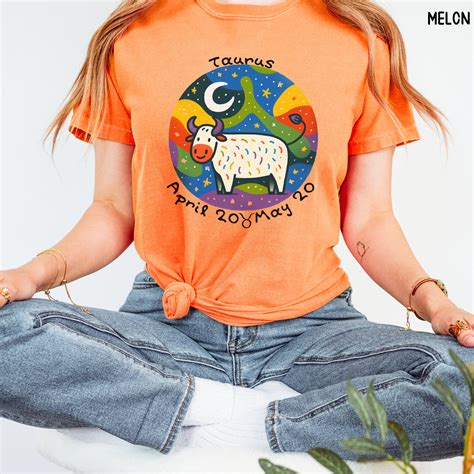 Taurus Zodiac Sign Graphic T Shirt Colorful Astrology Tee Horoscope