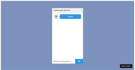 simple chatbot codesandbox