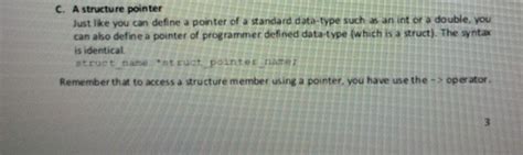 solved c a structure pointer just like you can define a