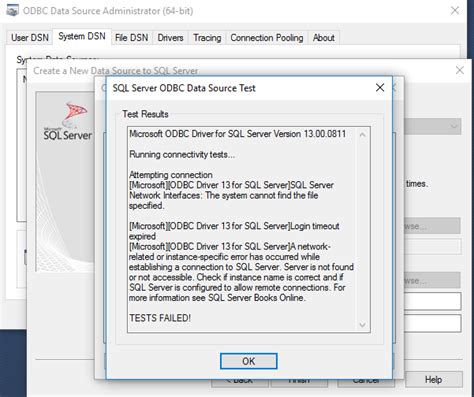 sql server odbc for localdb test not working stack overflow
