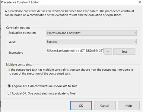 sql server ssis precedence constraint not working as expected
