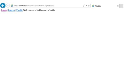 servlet ession login logout w3adda