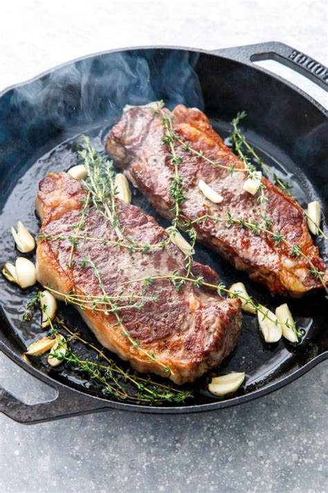 Reverse Sear Steak With Garlic And Thyme Love And Olive Oil Recipe