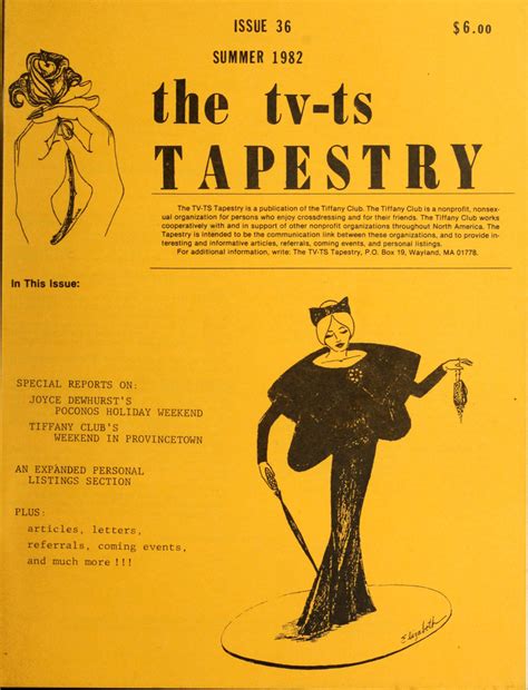 The Tv Ts Tapestry Issue 36 Summer 1982 Digital Transgender Archive