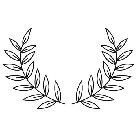 Premium Vector Laurel Wreath Vector Icon Design Circle Flat Icon