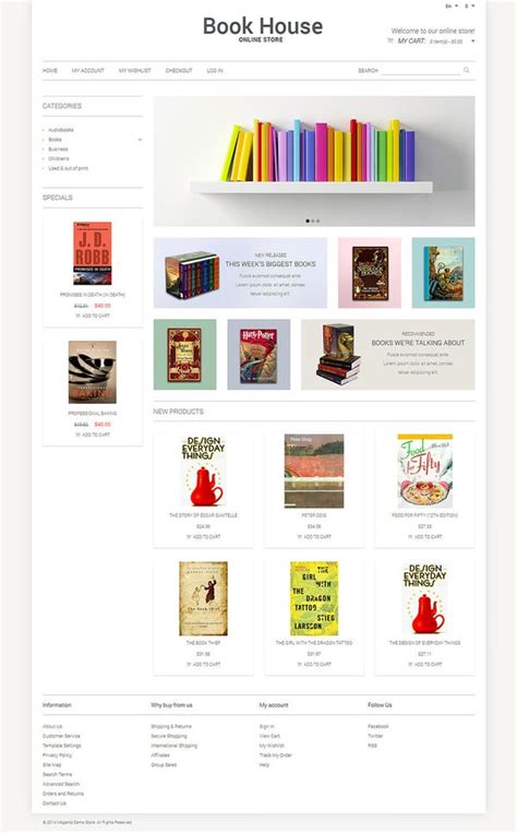 8 best opencart bookstores and bookshops templates free and premium