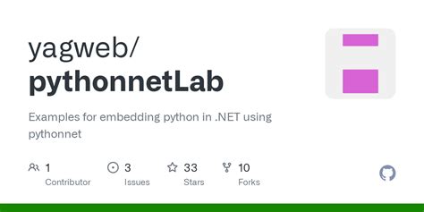 github yagweb pythonnetlab examples for embedding python in