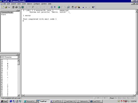 running a java program in textpad