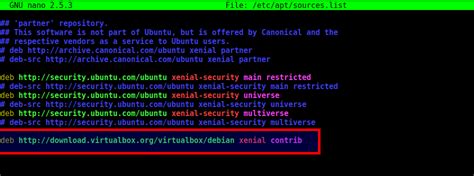 install oracle virtualbox on ubuntu 16 04 headless server