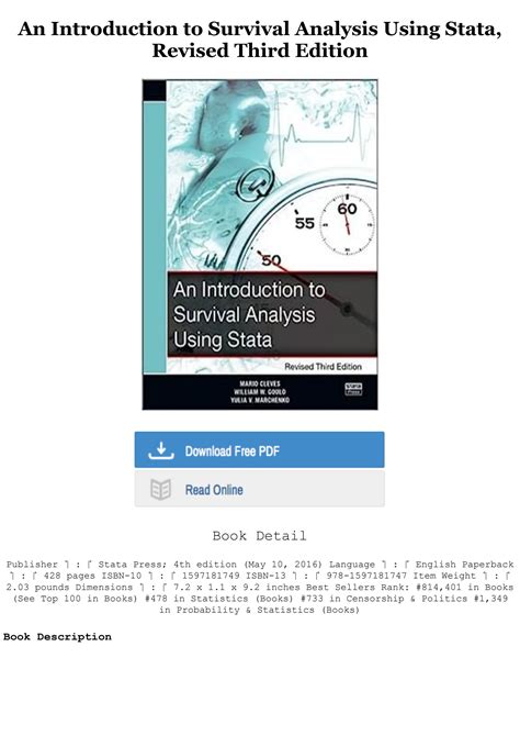 [download] an introduction to survival analysis using stata revised