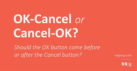 ok cancel or cancel ok the trouble with buttons