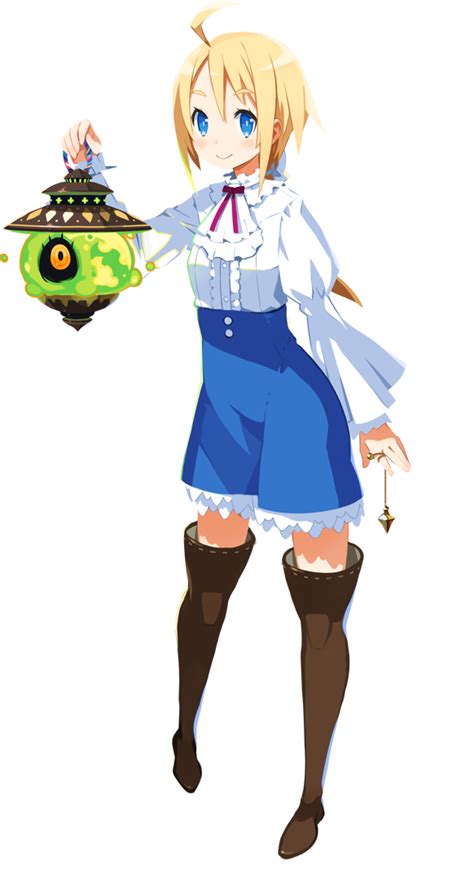 Safebooru 1girl Ahoge Blonde Hair Blue Eyes Blue Skirt Boots Brown