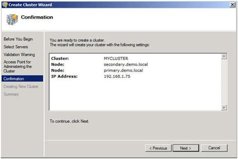step by step configuring a 2 node multi site cluster on windows server