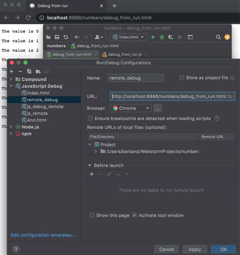 debug javascript in chrome webstorm
