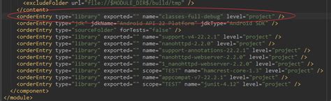 how to put my libraries in front of android jar by editing build gradle