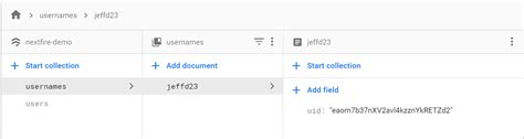 custom usernames in firebase