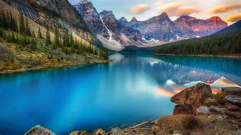 Fonds Décran Canada Lac Montagne Forêt Beau Paysage Naturel
