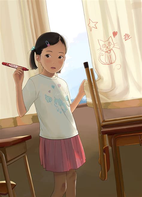 Safebooru 1girl Absurdres Anyannko Backlighting Black Eyes Black Hair