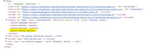javascript bootstrap selectjs is not working for