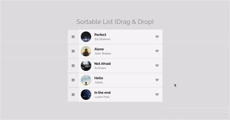 codingflag create sortable list with draggable items