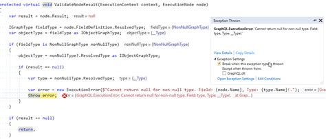 performance improvements 805 causes executionerror cannot return