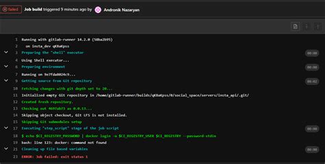 gitlab runner docker command not found stack overflow