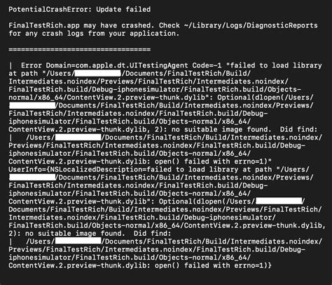 swift swiftui preview error cannot preview in this file update