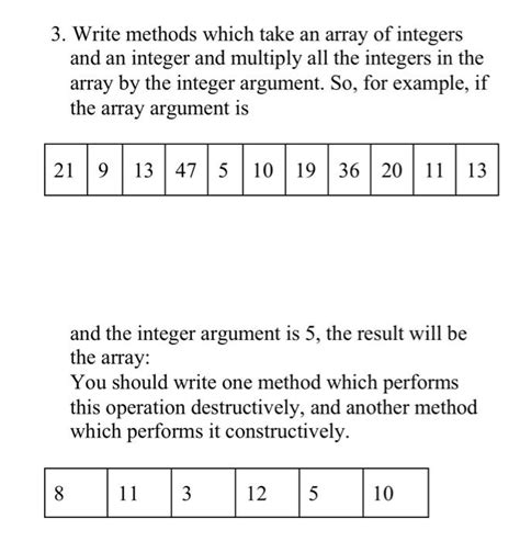 solved 2 write a method which takes an array of integers