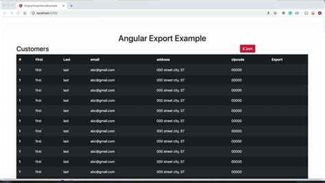 exporting data to excel in angular