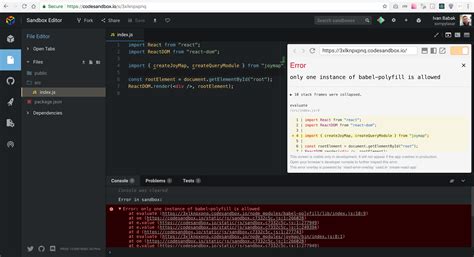 error only one instance of babel polyfill is allowed · issue 951