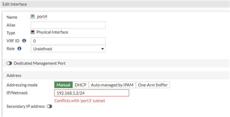 technical tip overlapping subnet configuration fo fortinet community